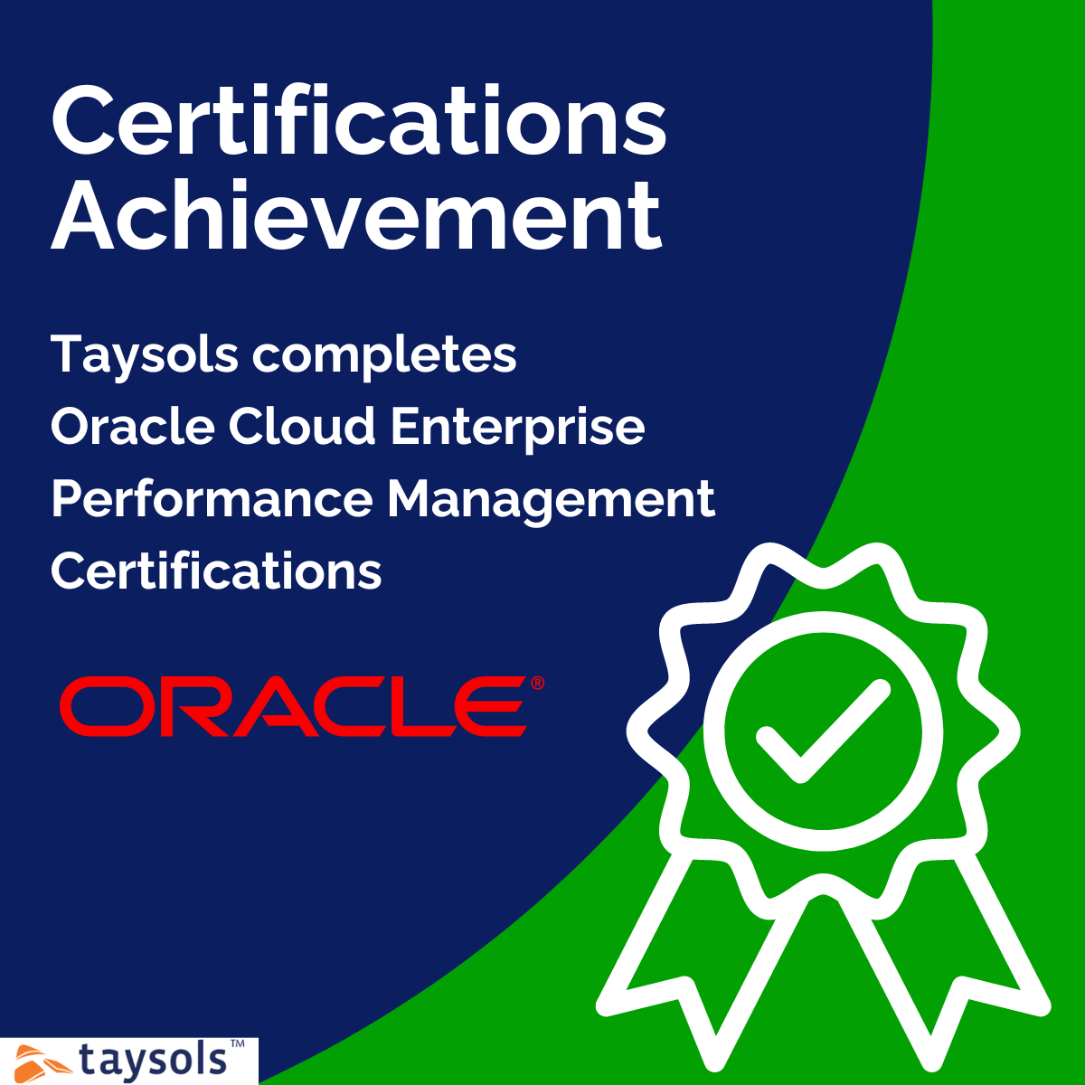Taysols Completes Oracle Cloud Epm Certifications